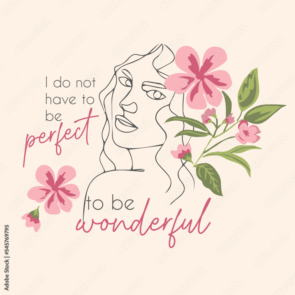 Hand drawn abstract woman face in line art, boho, linear vector drawing ...