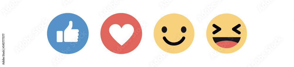 Facebook Reactions Vector. Facebook Social Reaction Emojis on ...