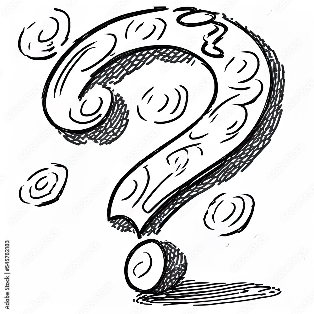 line drawing cartoon question mark Stock Illustration | Adobe Stock