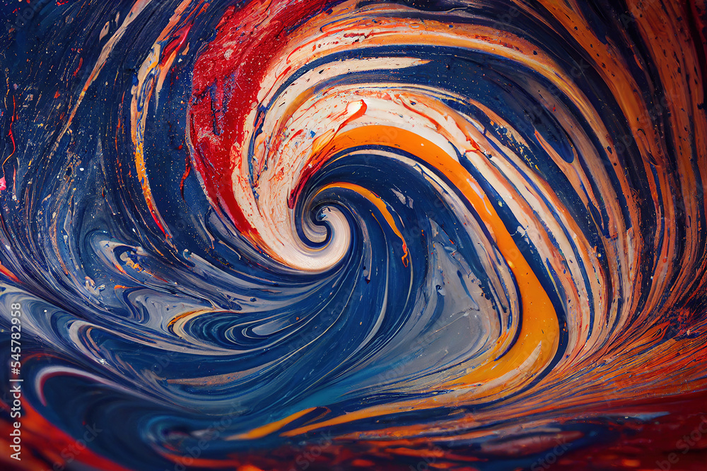 Abstract swirl background. Liquid paint texture in expressionism style ...