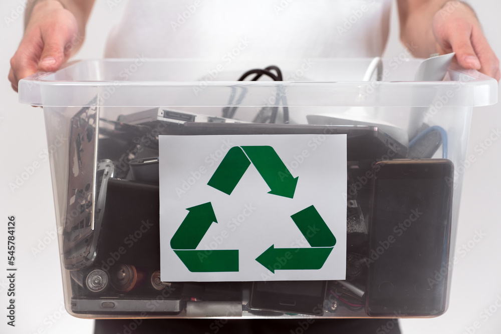 Hazardous E-Waste Recycling. Household electrical and scrapped ...