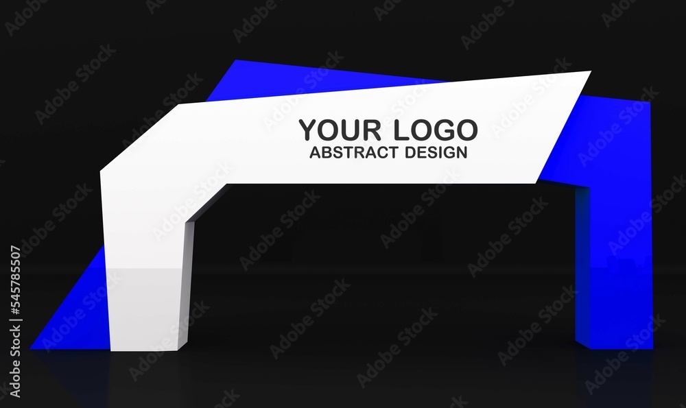 Exhibition stand Gate entrance 3D illustration with for mock up event ...