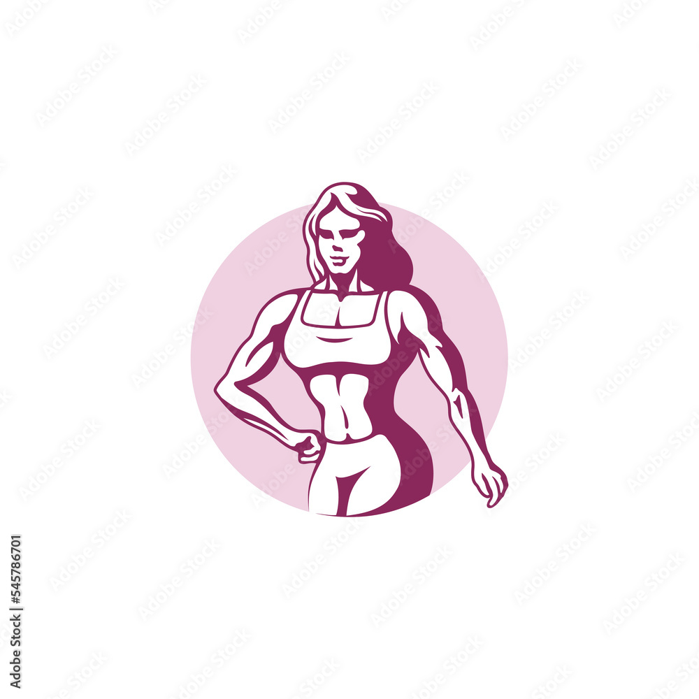 SHAPELY icon can be used for creating logos for Bodybuilding ...