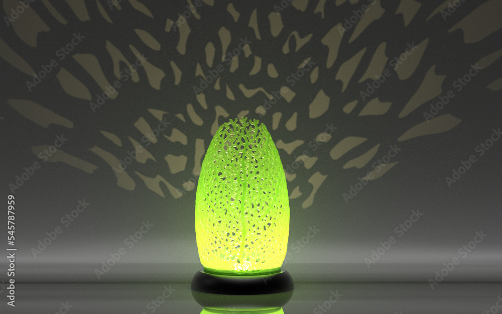 Leaf Lamp Stock Illustration | Adobe Stock