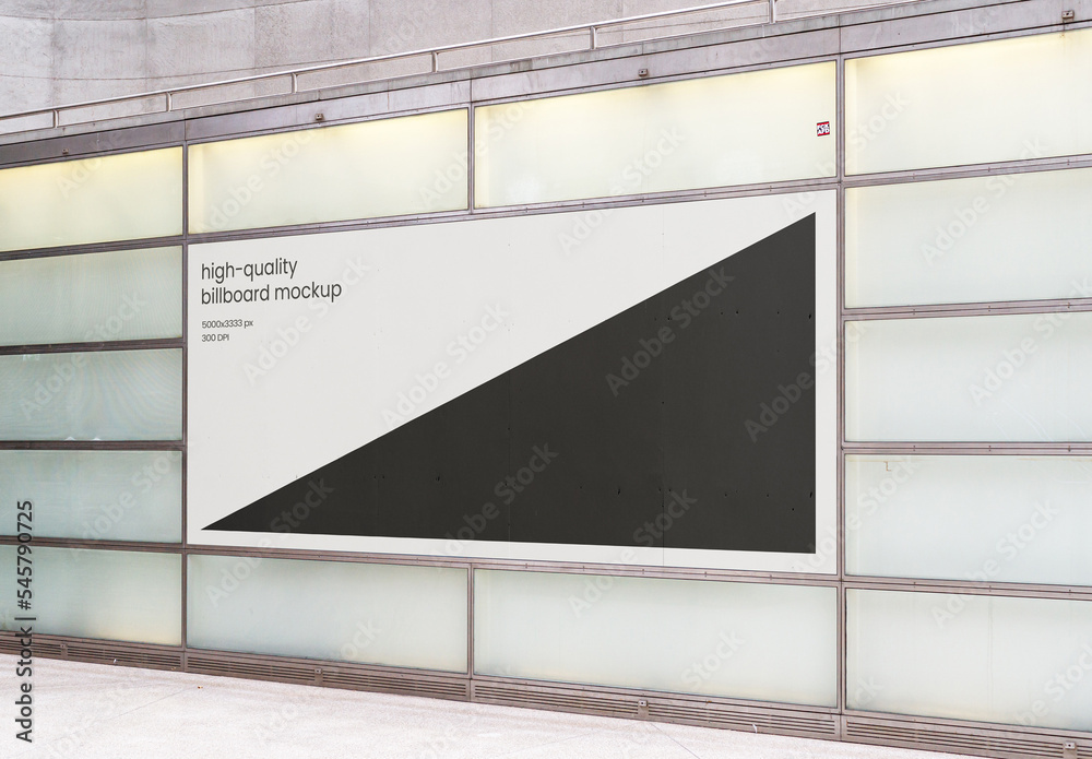 Facade Billboard Store Outdoor Advertising Poster Mockup Stock Template ...