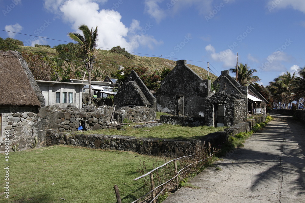 Old stone houses at Batan Island, Batanes, Philippines Stock Photo ...