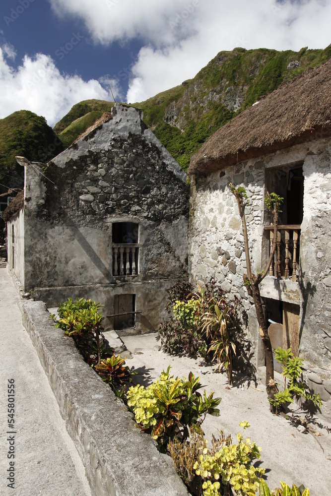 Old stone houses at Batan Island, Batanes, Philippines Stock Photo ...