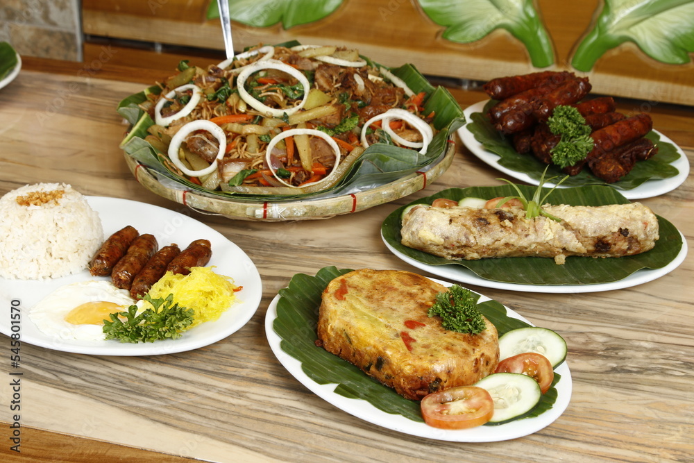 Pancit, longganisa, embutido - local and traditional Filipino dishes ...