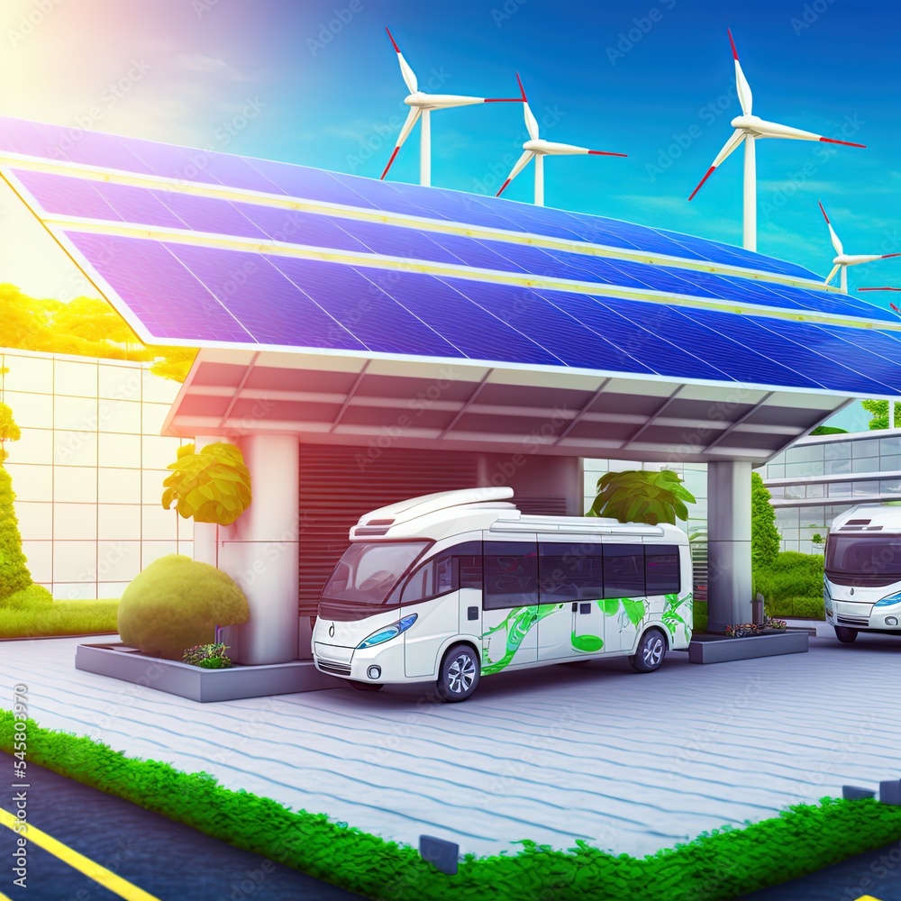 Electricity green energy clean nature eco saving solar panels power ...