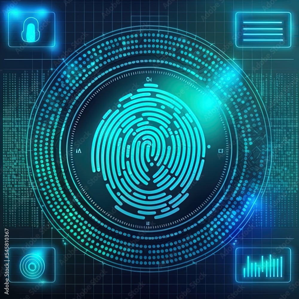 fingerprint Scanning Identification System. Biometric Authorization and ...