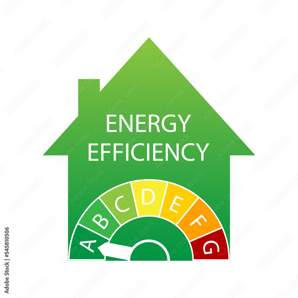 Energy house. energy chart. 3d vector illustration. Chart concept ...