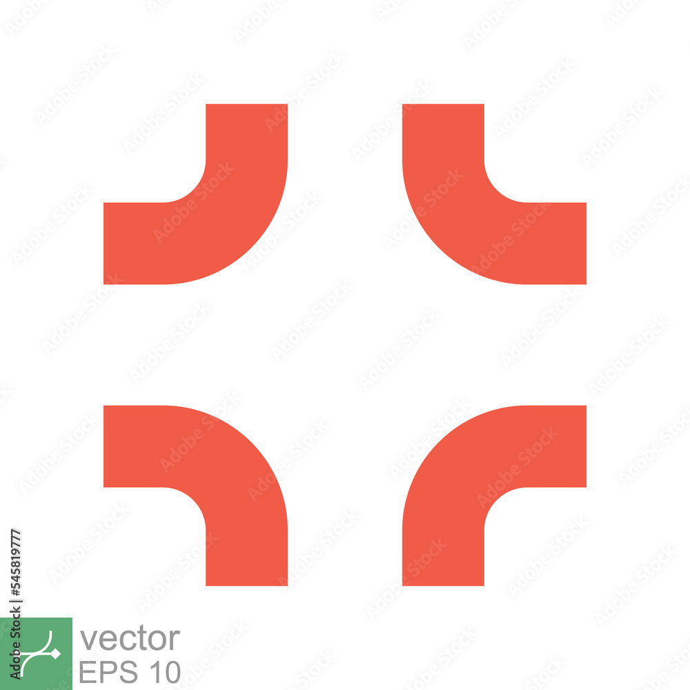 Anger symbol icon. Simple flat style. Red angry sign, cartoon emoticon ...