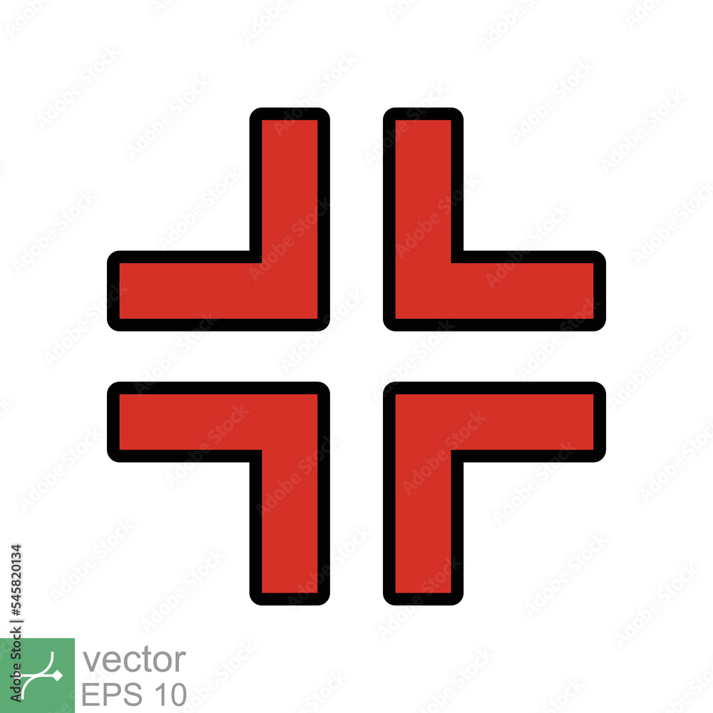 Anger symbol icon. Simple flat style. Red angry sign, cartoon emoticon ...