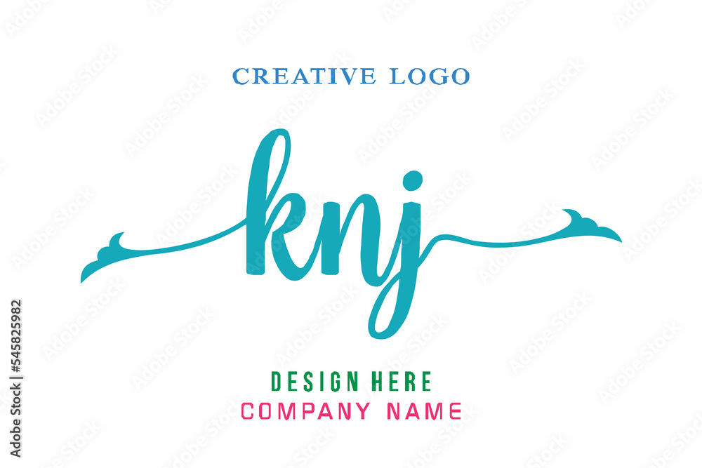 KNJ lettering, perfect for company logos, offices, campuses, schools ...