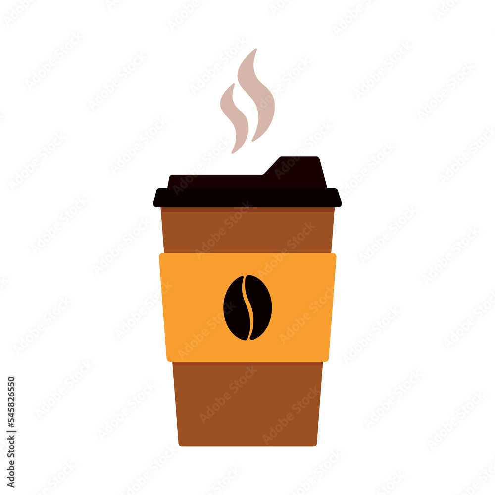 Simple Hot Coffee Takeaway Icon Logo Animated Cartoon Vector Isolated ...