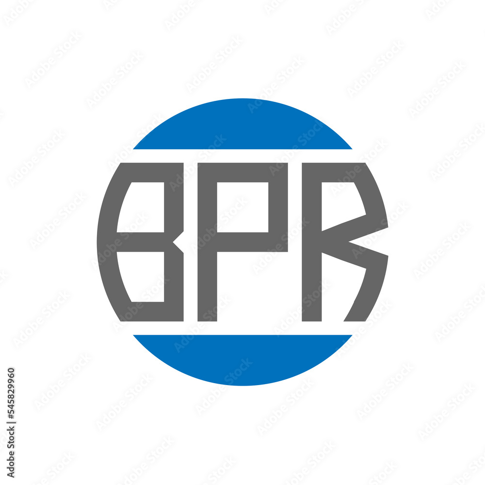 BPR letter logo design on white background. BPR creative initials ...
