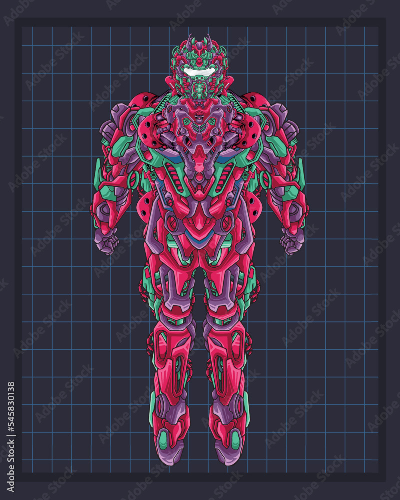 Mecha body robot illustration, this is an ideal vector illustration for ...
