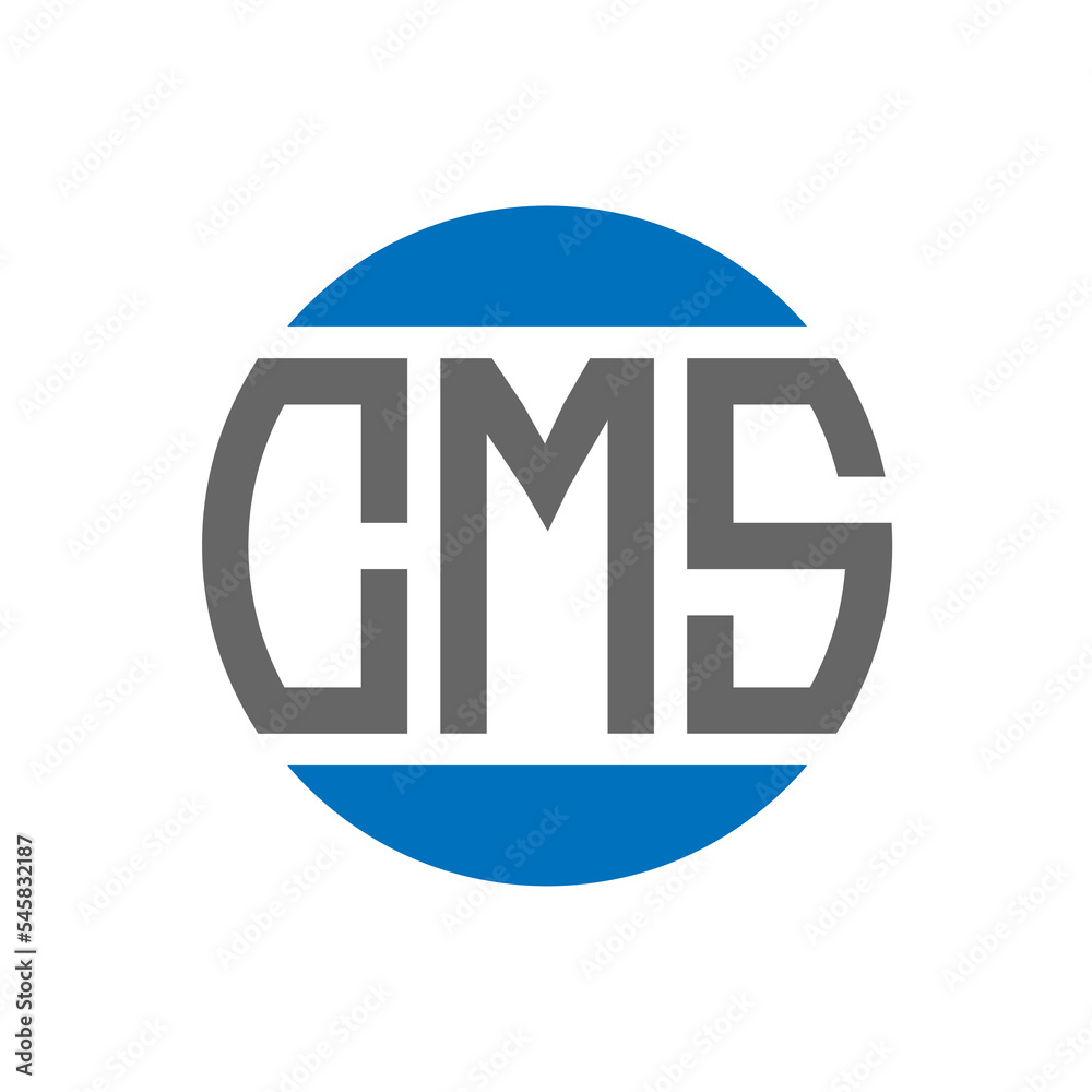 CMS letter logo design on white background. CMS creative initials ...