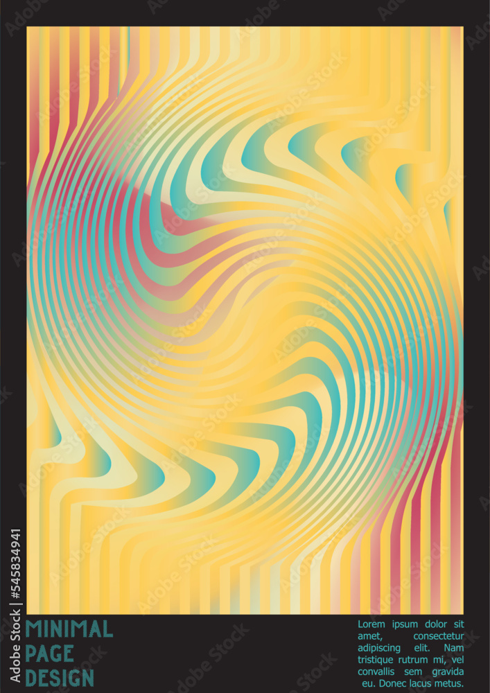 Geometrical Poster Design with Optical Illusion Effect. Minimal ...