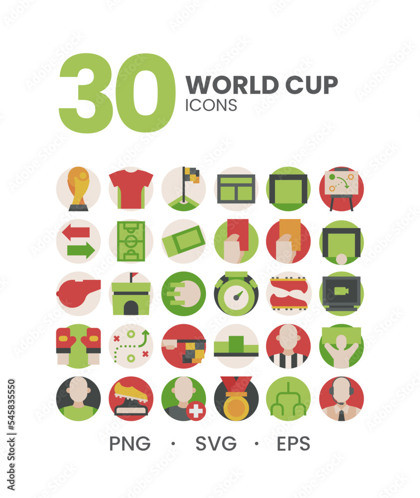World Cup Icons Stock Vector | Adobe Stock