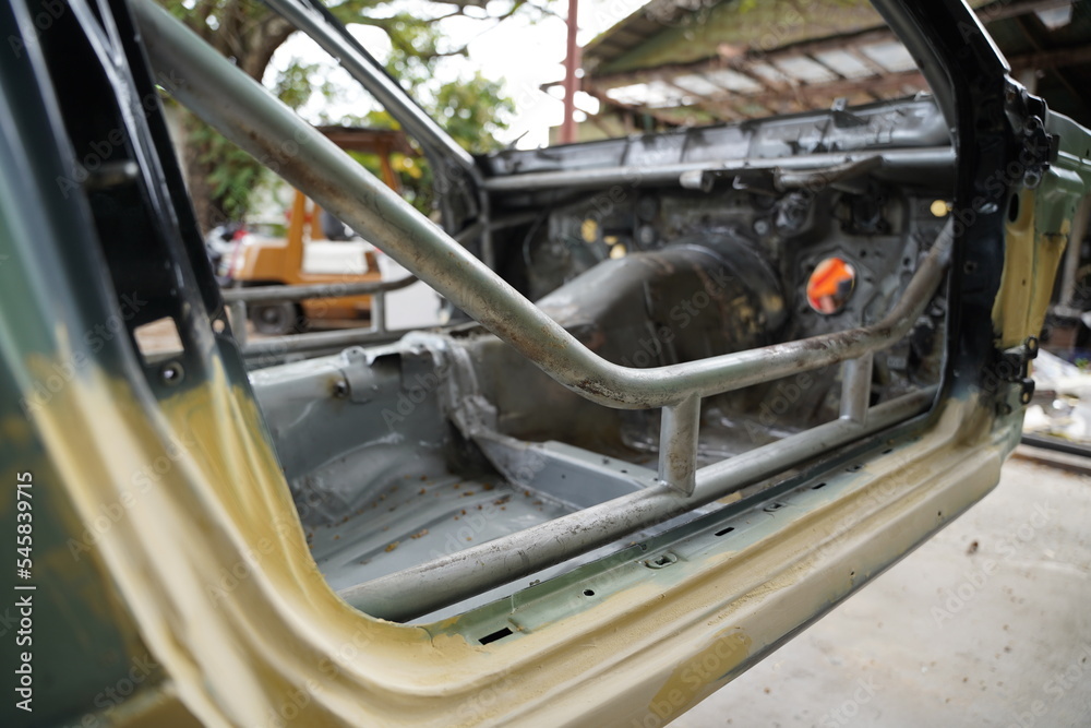 Race car's roll cage design and details Stock Photo | Adobe Stock