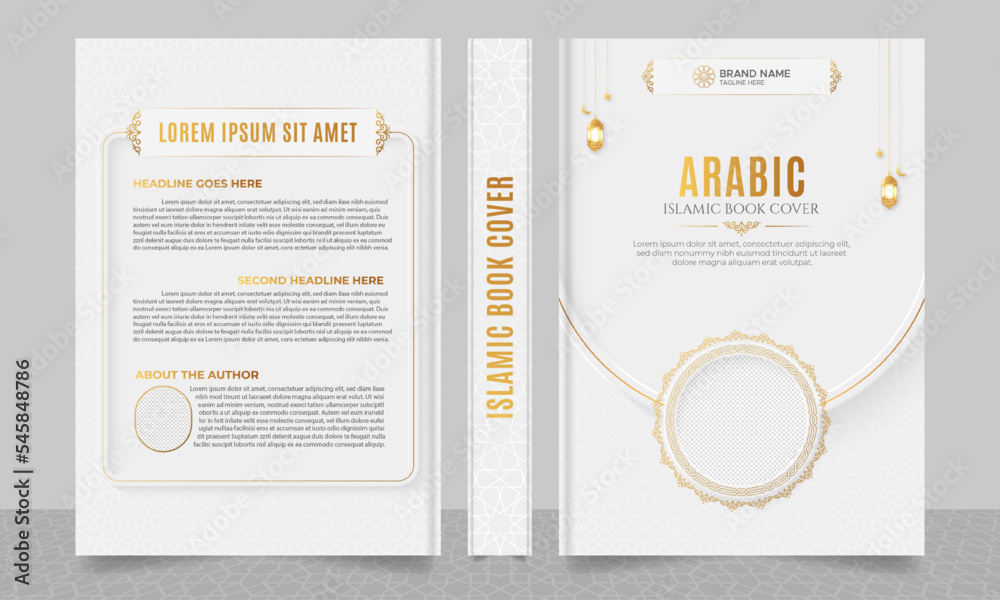 Arabic Islamic Style Book Cover Design with Arabic Pattern and ...