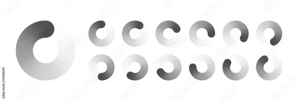 Circular Loading Buffering Icons Vector Video Ready for Animation Gif ...