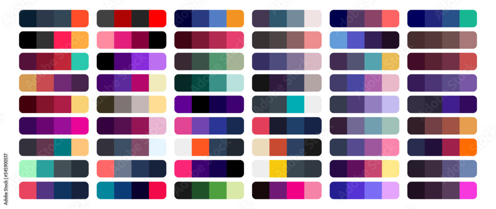 Vector Color Palette Set Design Template. Multi color Sphere. Isolated ...
