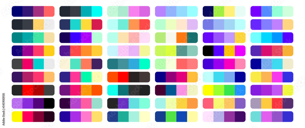 Vector Color Palette Set Design Template. Multi color Sphere. Isolated ...