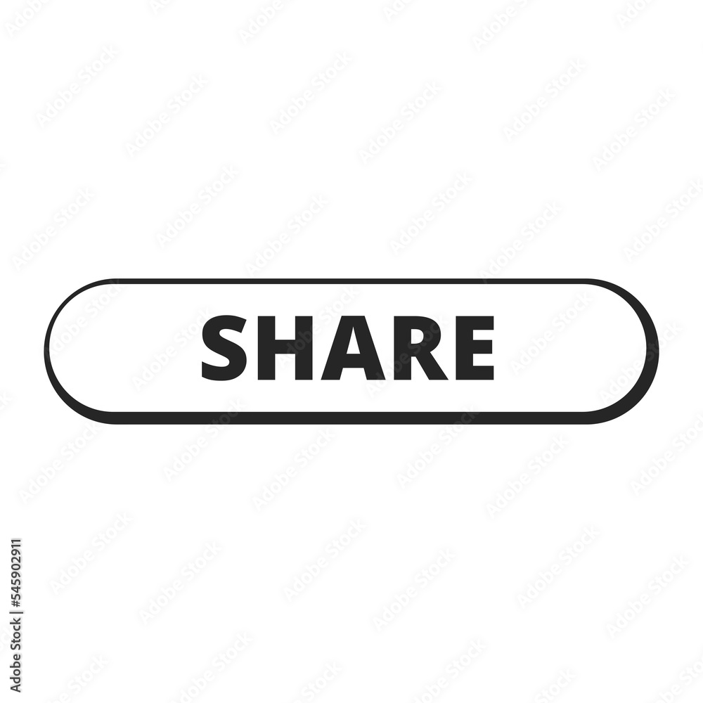 Text icon share comic style with transparent background. png file Stock ...