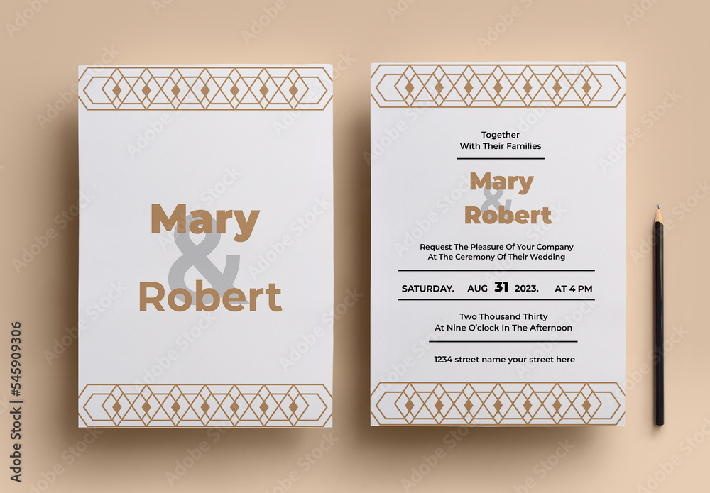 Invitation Card Stock Template | Adobe Stock