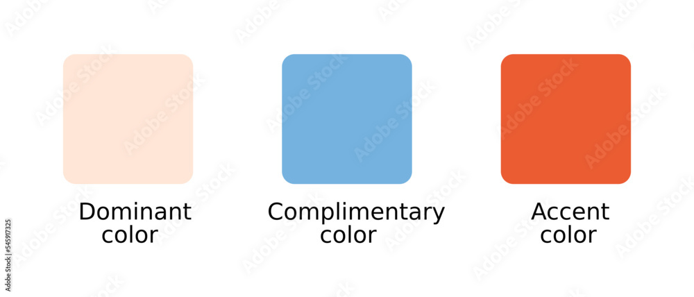 Vetor de Key Color palette for website building (professional ...