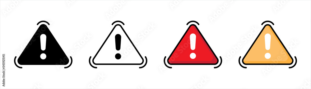 Danger and warning signs. Caution symbols. Exclamation mark style icon ...