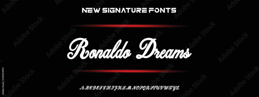 Ronaldo Dream Signature Font Calligraphy Logotype Script Brush Font ...