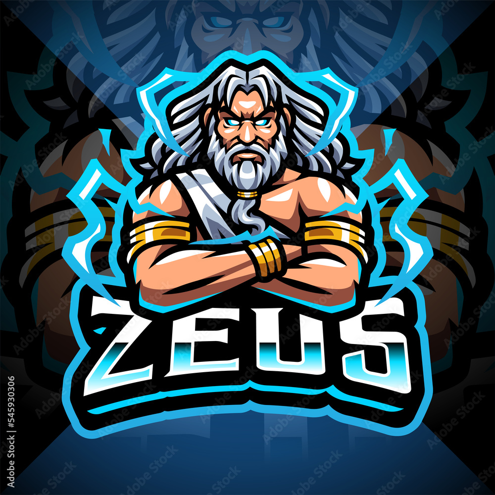 Zeus esport mascot logo design Stock Illustration | Adobe Stock