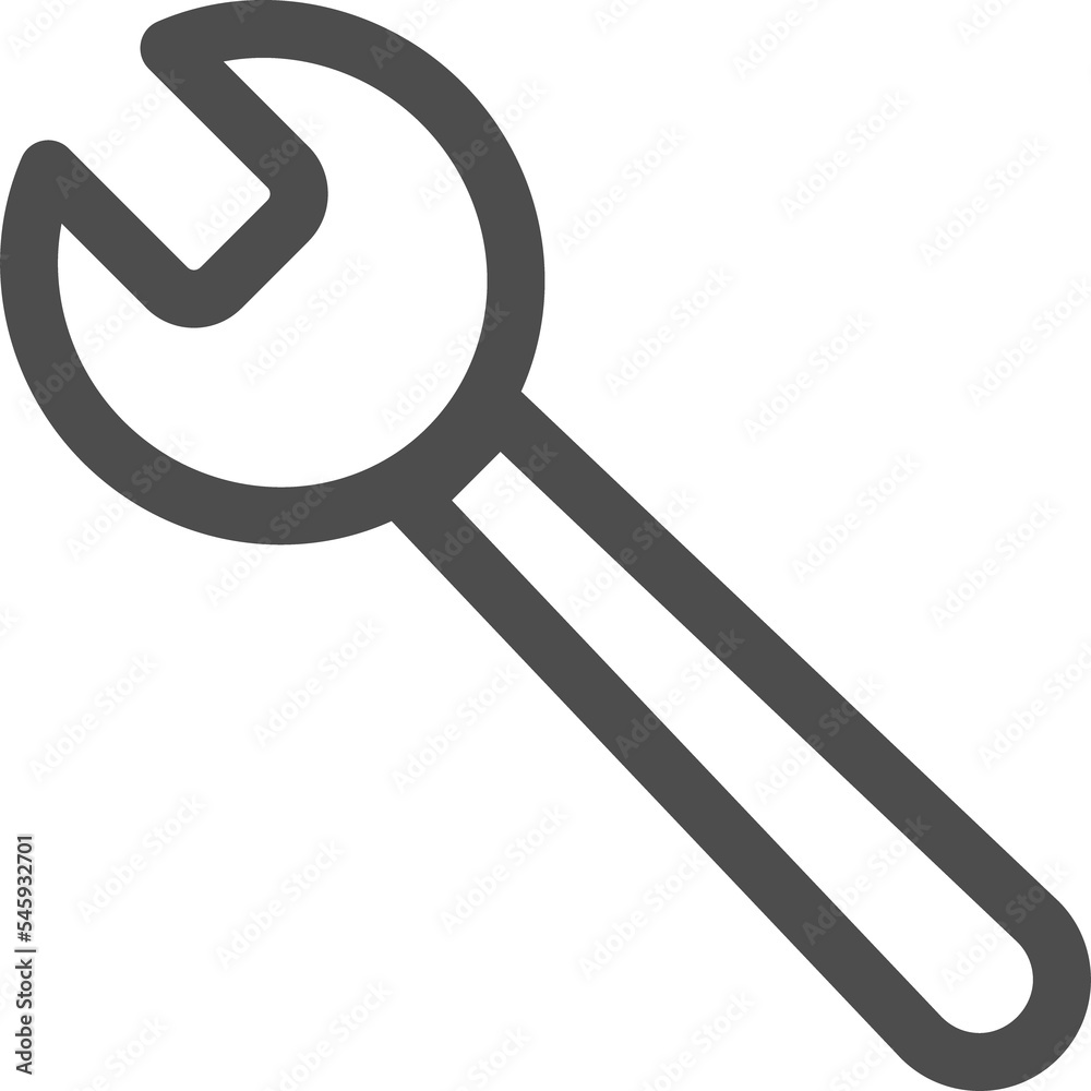 tool key line icon wrench. Png Stock Illustration | Adobe Stock