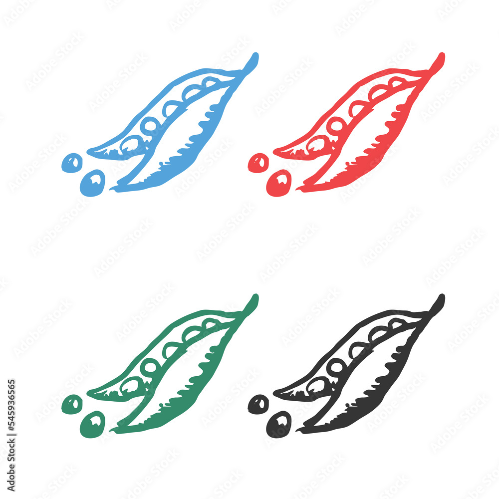 Peas icon, Vector Pea icon, Vegetable logo, Soybeans, peas icon, Green ...