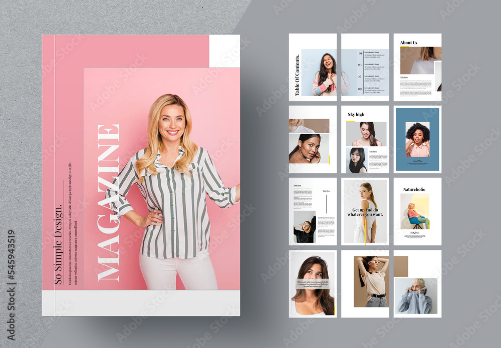 Magazine Layout Stock Template | Adobe Stock