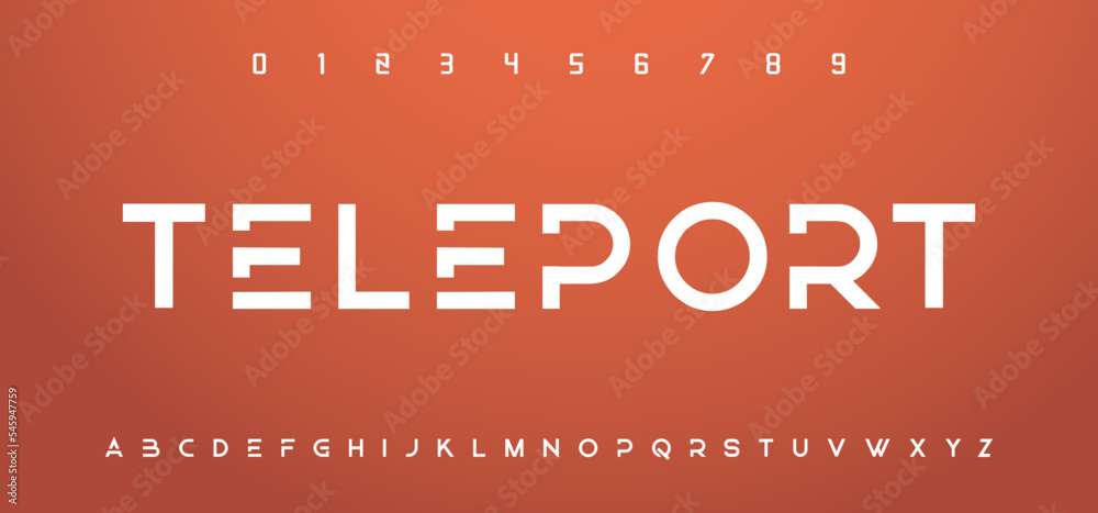 Teleport, Sport, action and tech fonts. Typography urban style font for ...