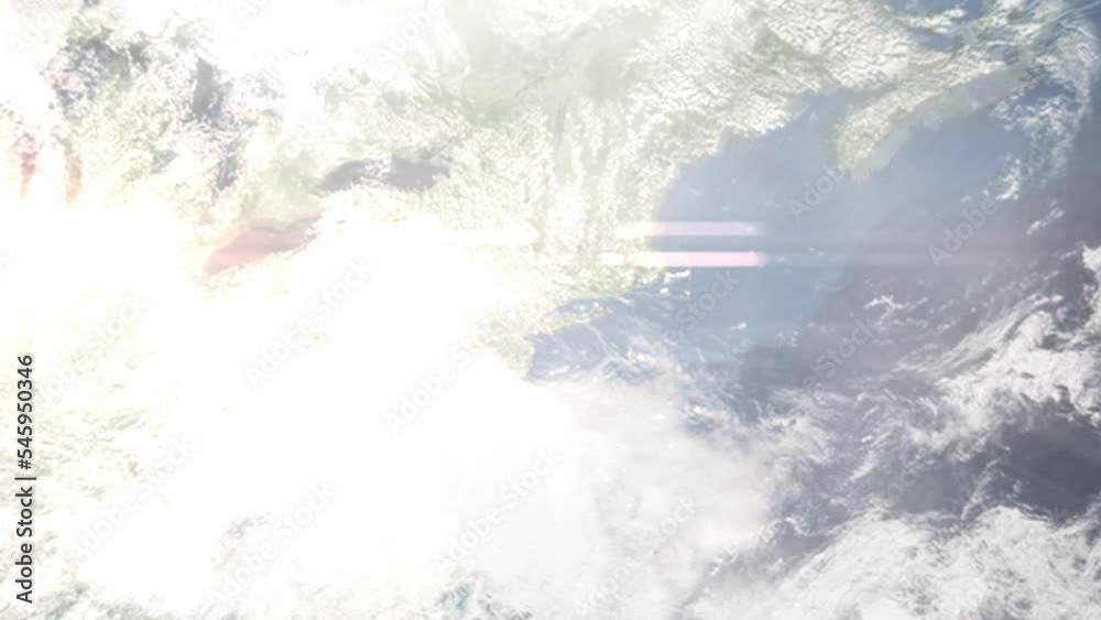 Video „Earth zoom in from outer space to city. Zooming on Stamford ...