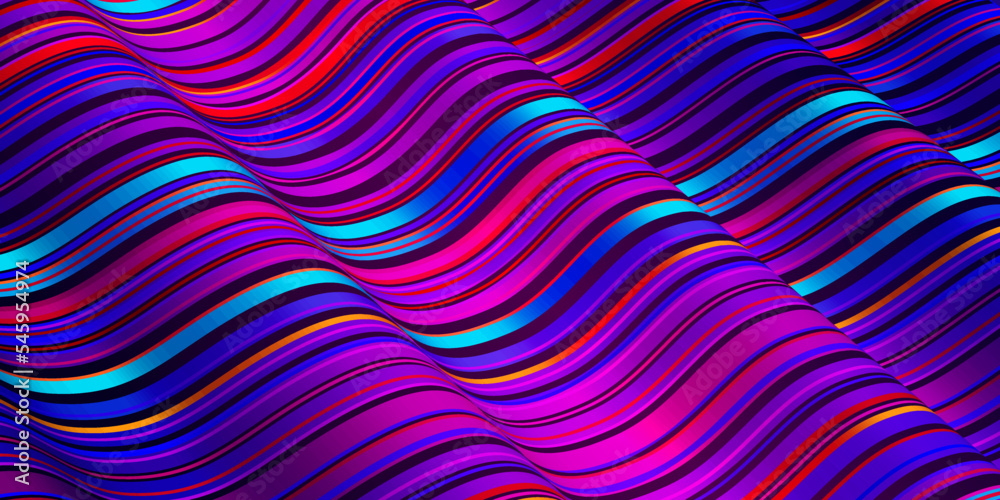 Vector warped lines background. Flexible stripes twisted as silk ...