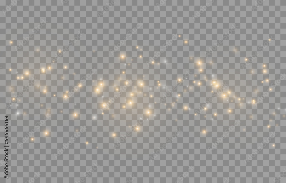 Vector magic dust. Gold dust png. Magic glow, light effect. Christmas ...