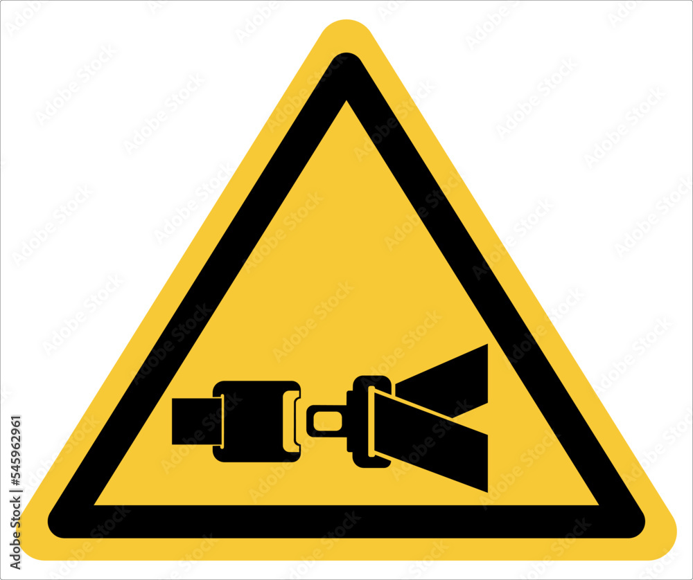 Safety belt warning signs, notice signs, mandatory signs Stock Vector ...