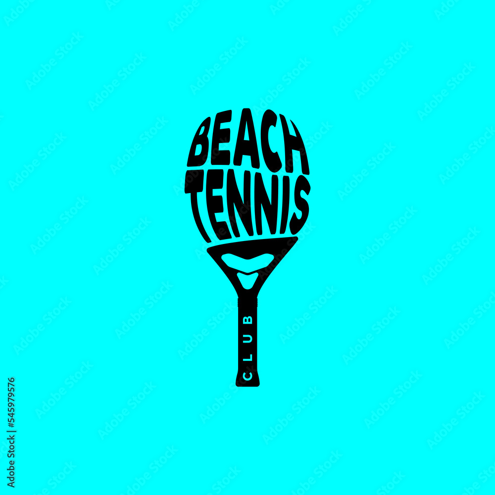 Vetor de Beach tennis club. Logo template. do Stock | Adobe Stock