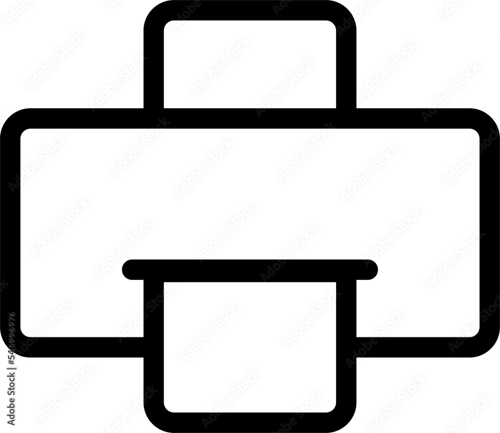 Printer icon. Print symbol in png. Printout sign in line. Printer ...