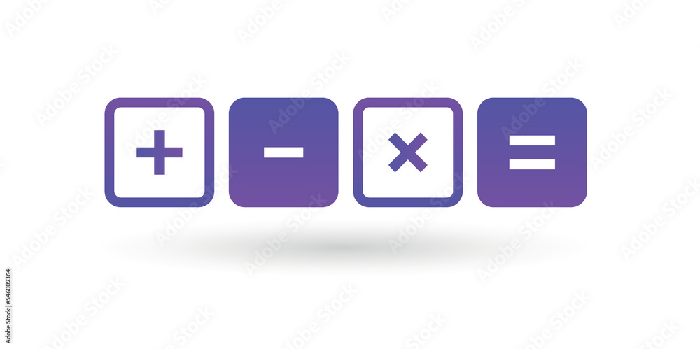 Mathematical signs Vector illustration Stock Vector | Adobe Stock