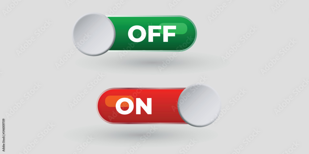 Switch on and off button Vector illustration Stock Vector | Adobe Stock