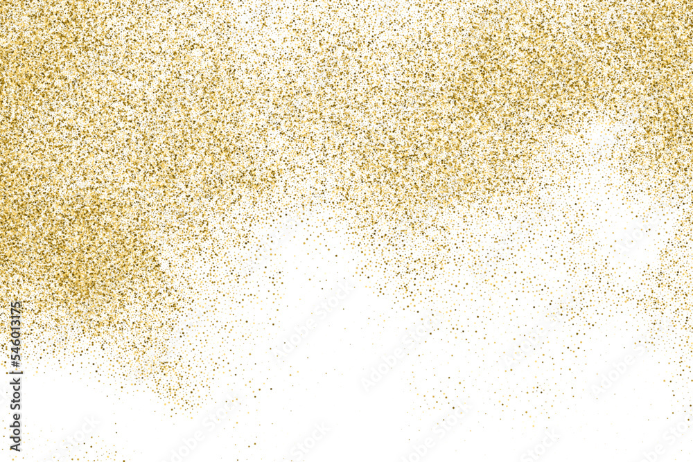 Gold Glitter Texture Isolated On White. Goldish Color Sequins. Golden ...