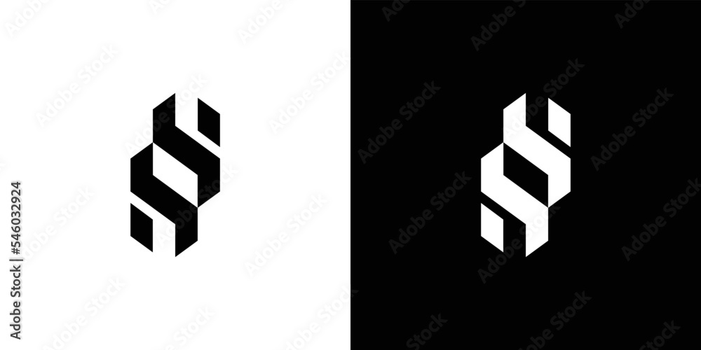 Modern and strong letter SS initials logo design Stock Vector | Adobe Stock
