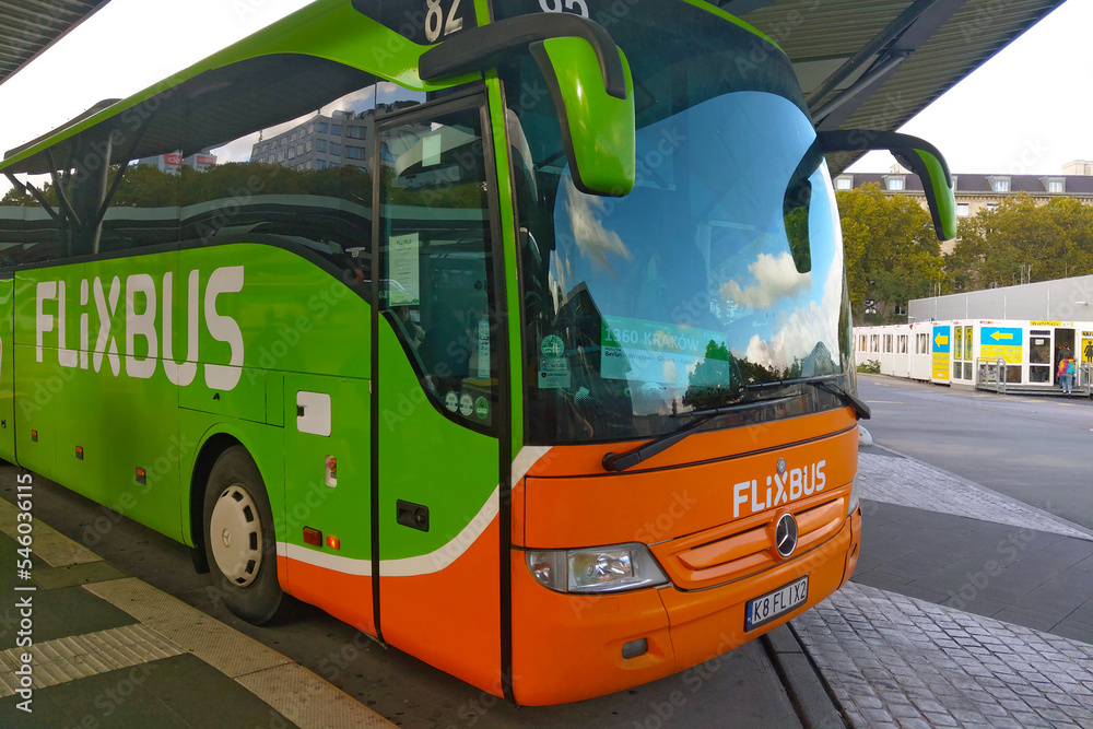 Berlin, Germany, October 1, 2022: modern and comfortable bus Flixbus ...